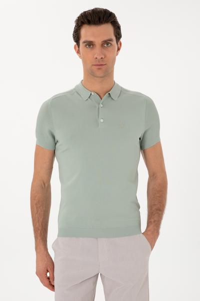 Mint Slim Fit Polo Yaka Triko T-shirt 50299419 | Cacharel